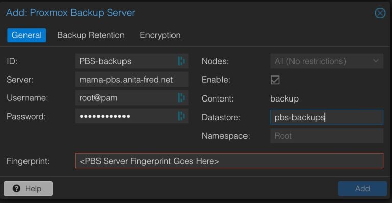 Proxmox Backup Server - Our Home Lab
